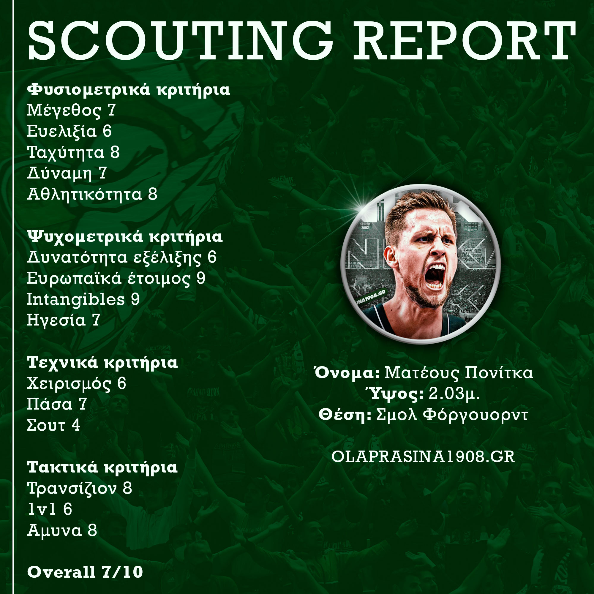 Scouting Report: Ο Πονίτκα ήρθε για να... αιφνιδιάσει! (pic/vids) - Όλα Πράσινα